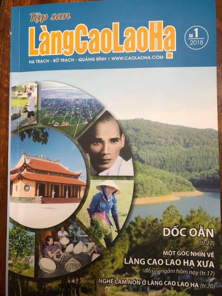 Thông báo lùi thời gian ra mắt Tập san làng Cao Lao Hạ số 2